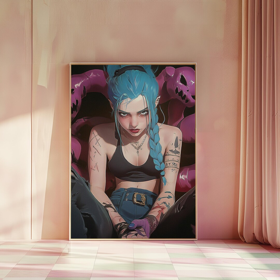 Epic Jinx Wall Art - Arcane League of Legends Digital Poster | Vibrant ...