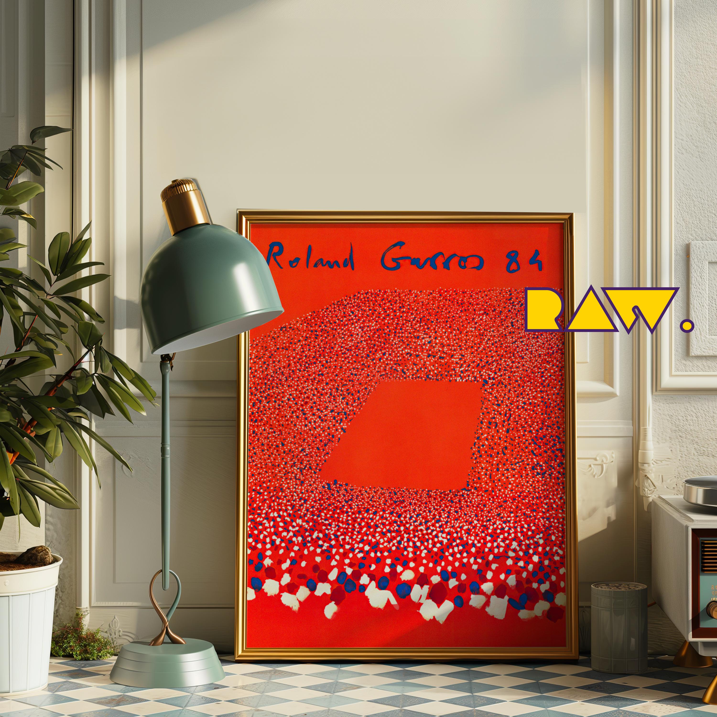 Vintage Roland Garros 1984 Poster Reprint | Classic French Tennis Art ...