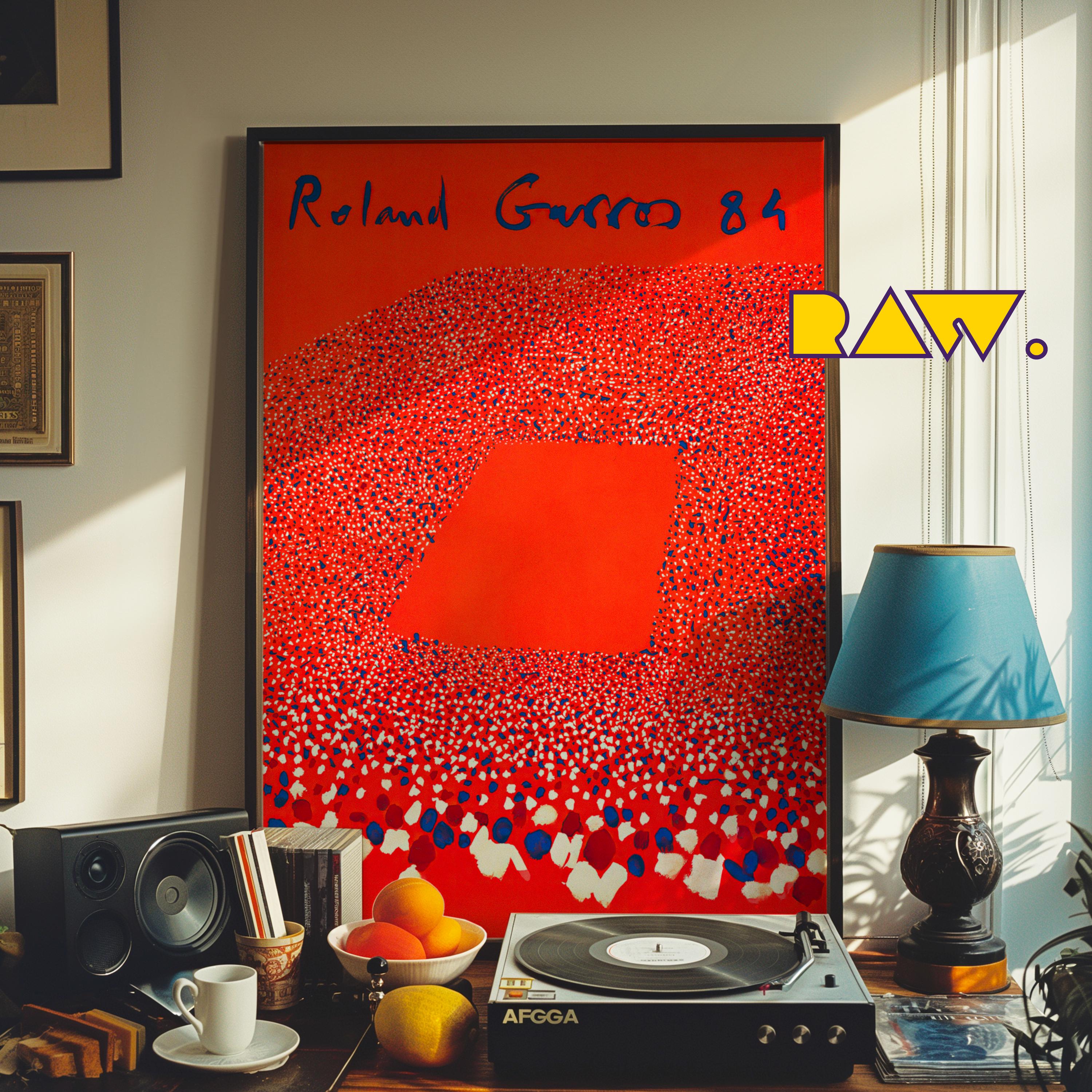 Vintage Roland Garros 1984 Poster Reprint | Classic French Tennis Art ...