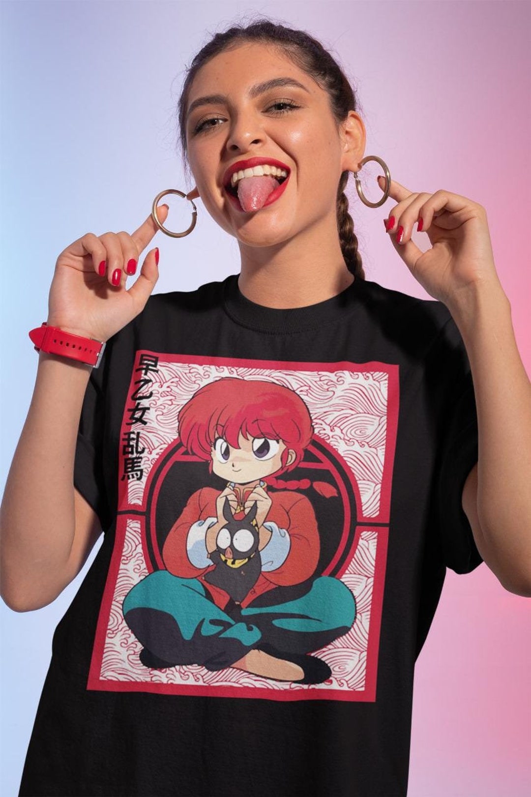 Unisex Ranma Saotome Anime T-shirt, Genma Panda Manga Shirt - Etsy