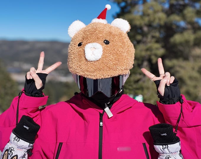 Kitty Bunny Kid Size Ski Helmet Cover, Snowboard Helmet Cover, Bike ...