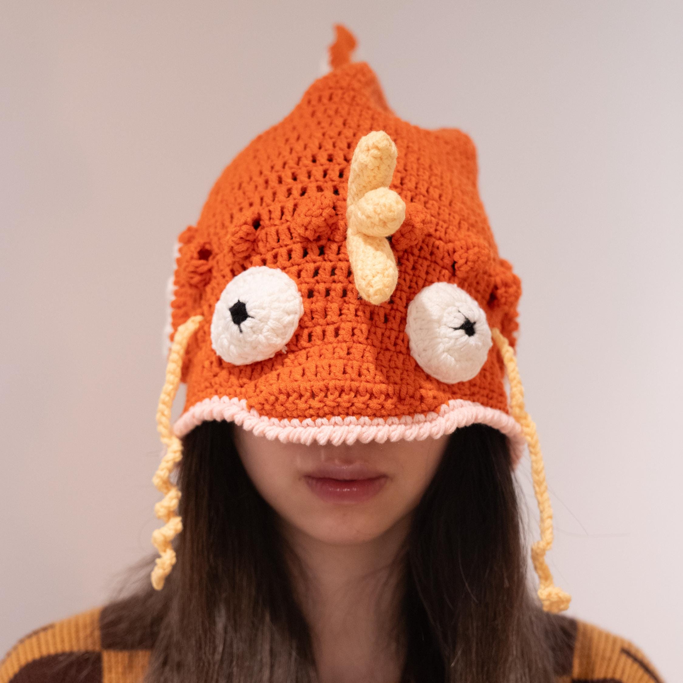 Crochet Knitted Pokemon Magikarp Magic Fish Hat, Beanie, Hand-made ...