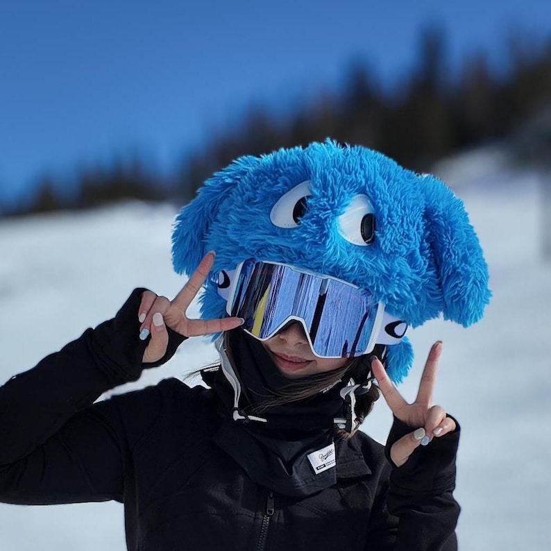 Ski & Snowboard Bike Helmet Cover Plush Fluffy Puppy, Uni Size, Helmet ...