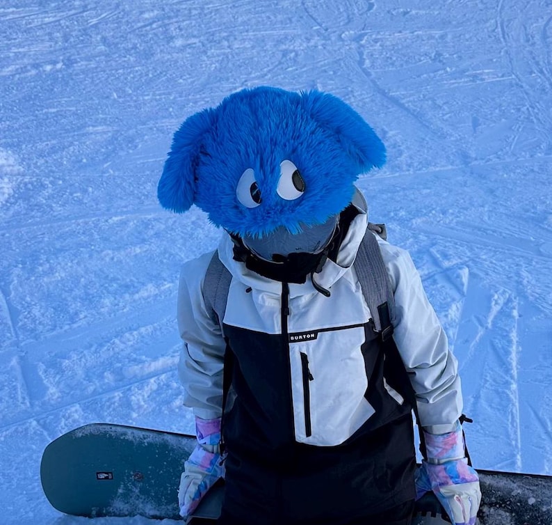 Ski & Snowboard Bike Helmet Cover Plush Fluffy Puppy, Uni Size, Helmet ...