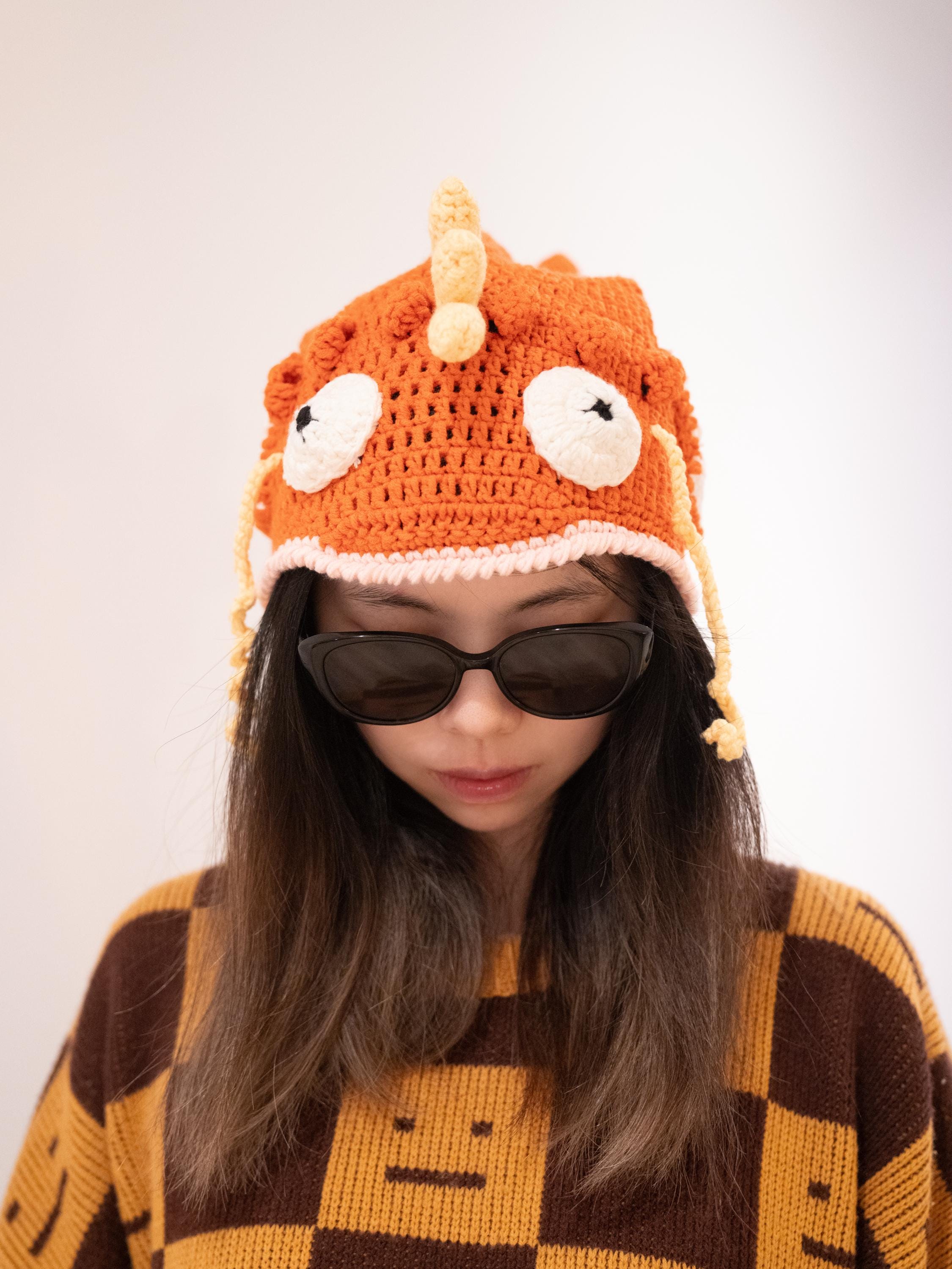 Crochet Knitted Pokemon Magikarp Magic Fish Hat, Beanie, Hand-made ...