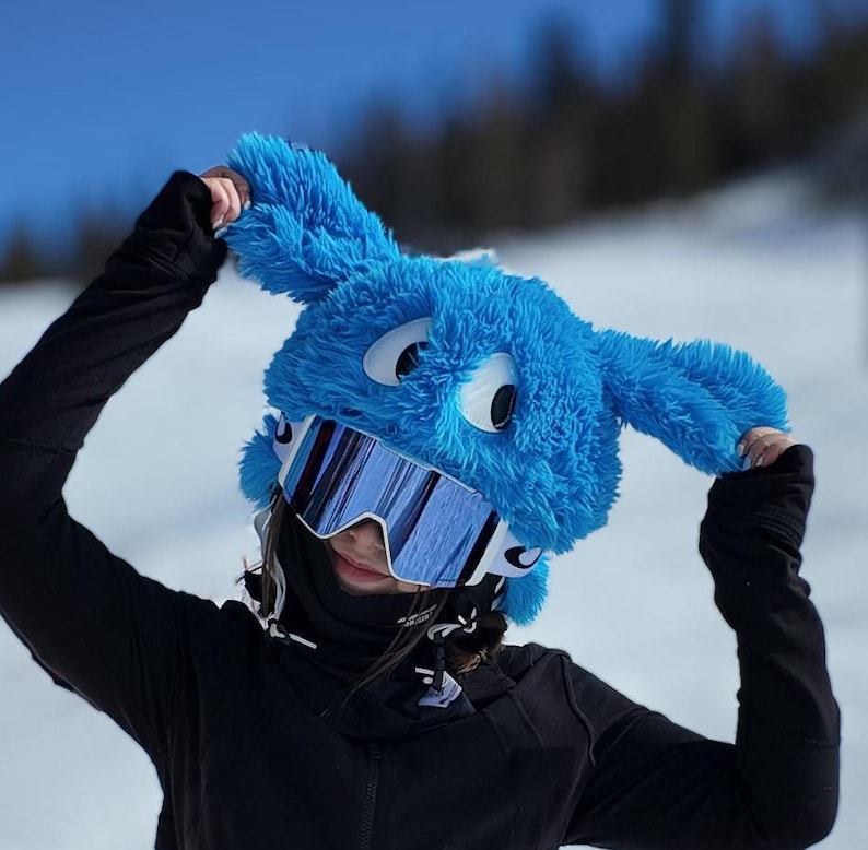 Ski & Snowboard Bike Helmet Cover Plush Fluffy Puppy, Uni Size, Helmet ...