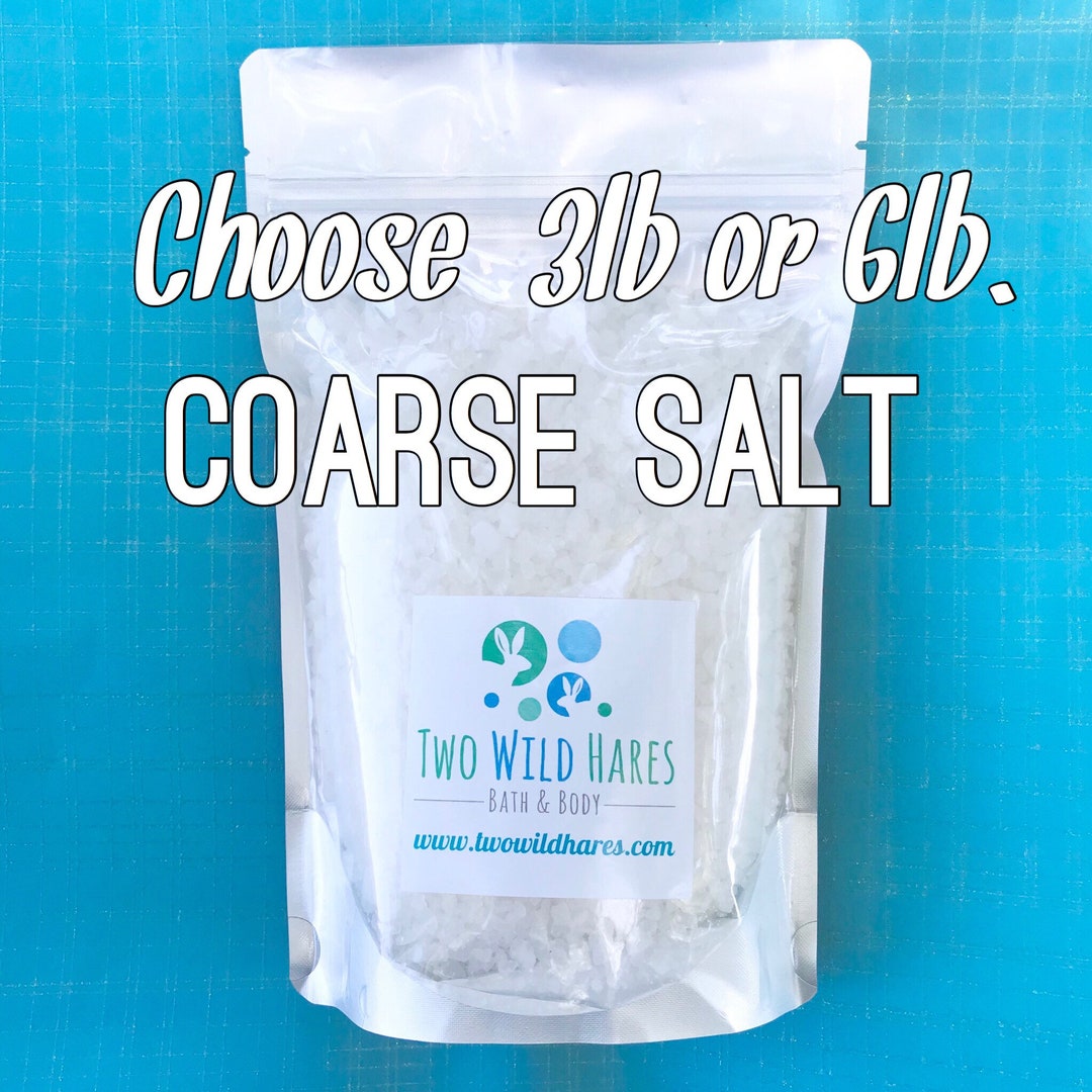 COARSE Sea Salt, 3lb or 6lb, Solar Evaporated, Natural, Bath Salt, Tub ...