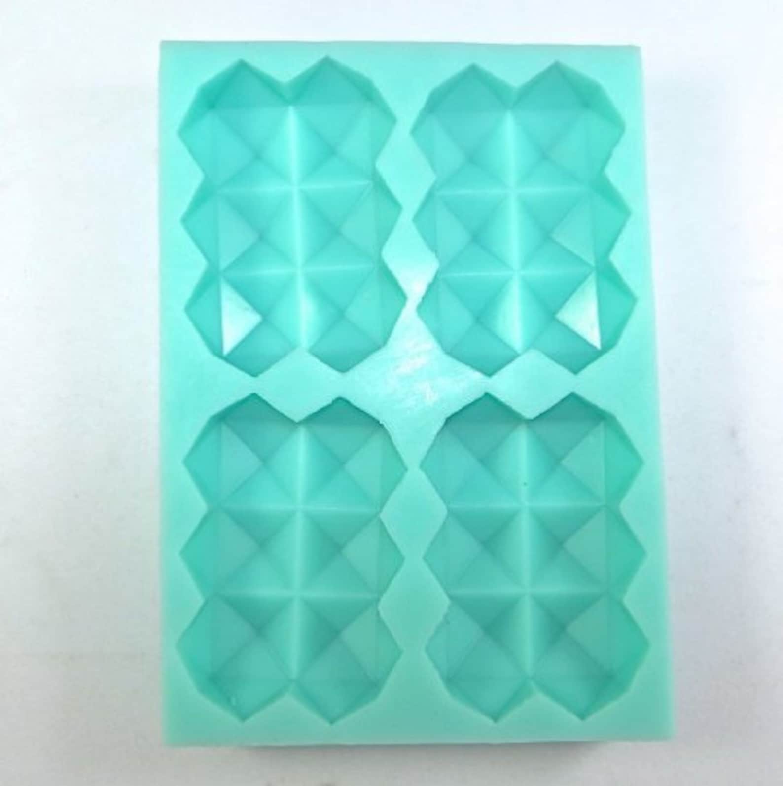 GEOMETRIC RECTANGLE Silicone Mold Heavy Duty 4-3oz Cavities - Etsy