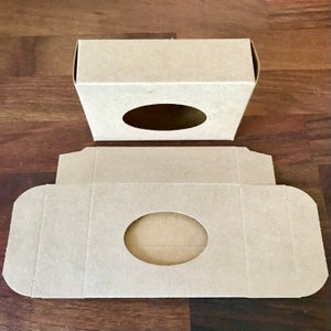25- Oval KRAFT Window Soap Boxes, 2 3/4 X 3 13/16 X 1 3/16” Eco ...
