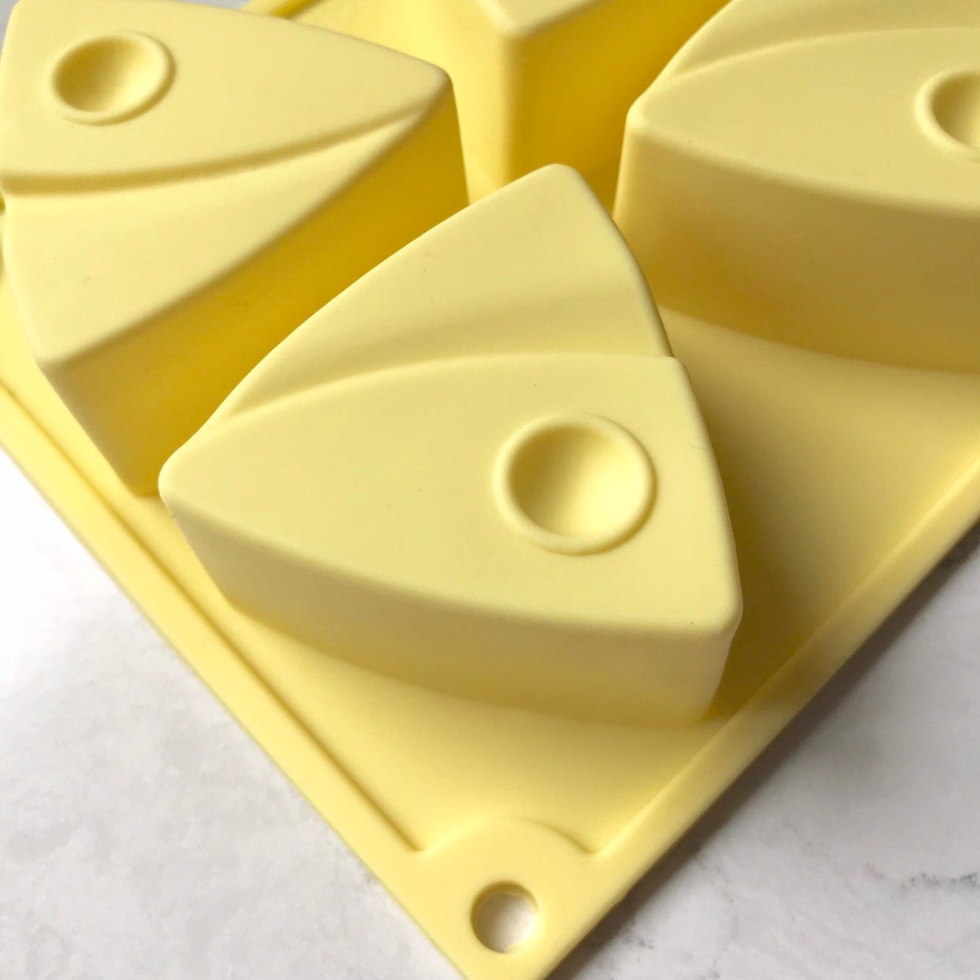 Art-deco Triangle Silicone Mold, Lotion Bars, Jelly Soap, Wax, 6-3oz ...