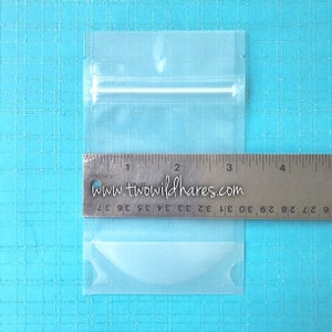 100-3x5" MINI Sample Size STAND UP Pouches, Clear, Heavy Duty, Tear ...