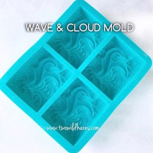 4 Wave Mold Set- 16 Cavities, WAVE, Cloud & Smoke Molds, 3.5 Oz Each ...