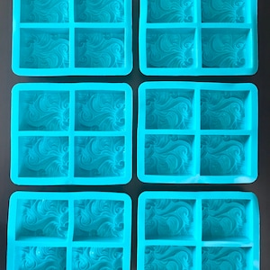 4 Wave Mold Set- 16 Cavities, WAVE, Cloud & Smoke Molds, 3.5 Oz Each ...