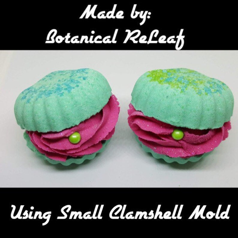 CLAMSHELL Bath Bomb & Baking Mold Set, Large (4") and Small ( 2 1/4 ...