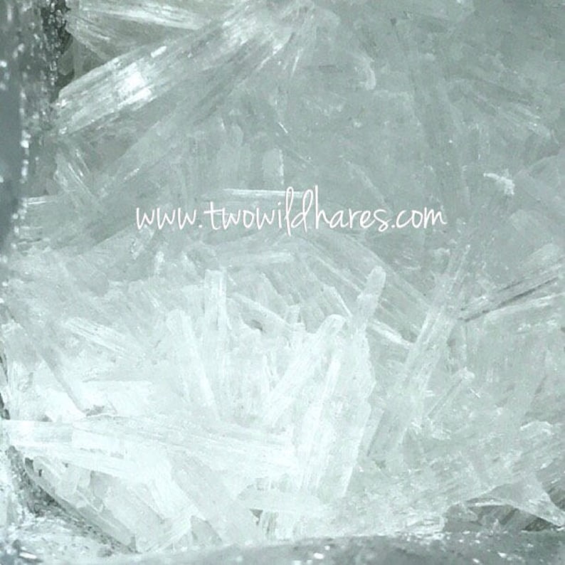 MENTHOL CRYSTALS, Bulk 1lb, 100% Mentha Arvensis, DIY Steamers, Salve ...