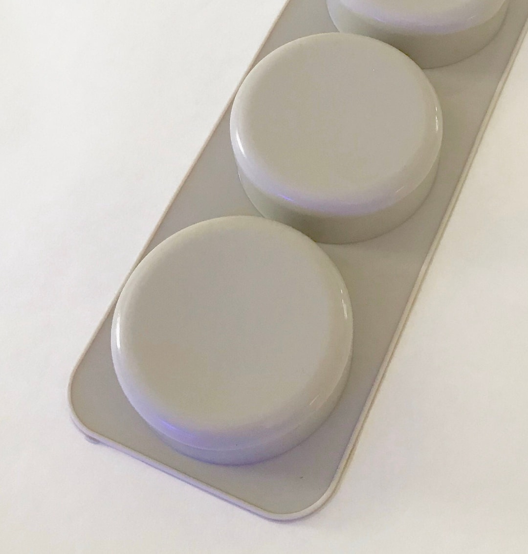 2 PACK- Circle 4 Cavity Silicone Soap Mold, 2.25oz Each, Loofah Soaps ...