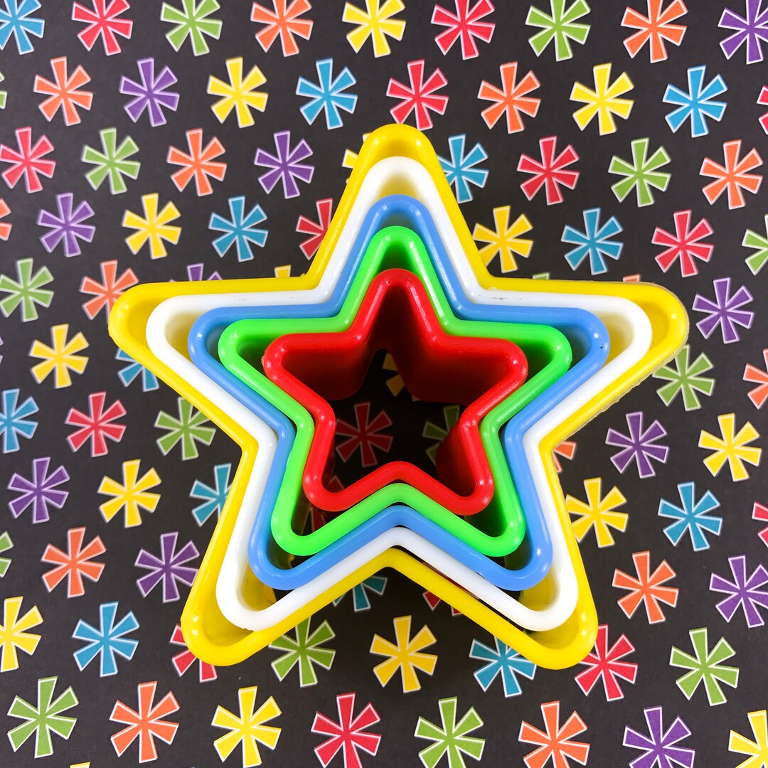STARS Nested Cookie Cutter (5), Plastic, 3.75" - Etsy