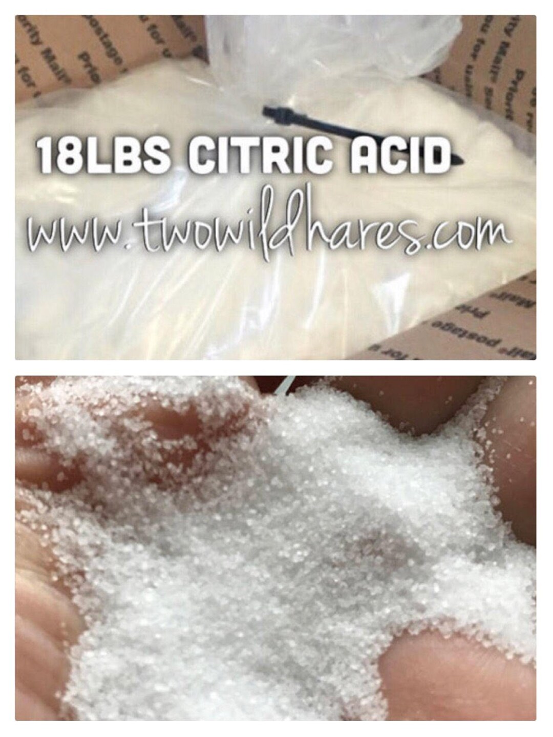 18lbs. Bulk FINE CITRIC ACID, Food Grade, Anhydrous, Bath Bombs, Fine ...