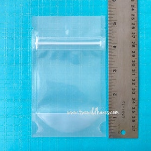 100-3x5" MINI Sample Size STAND UP Pouches, Clear, Heavy Duty, Tear ...
