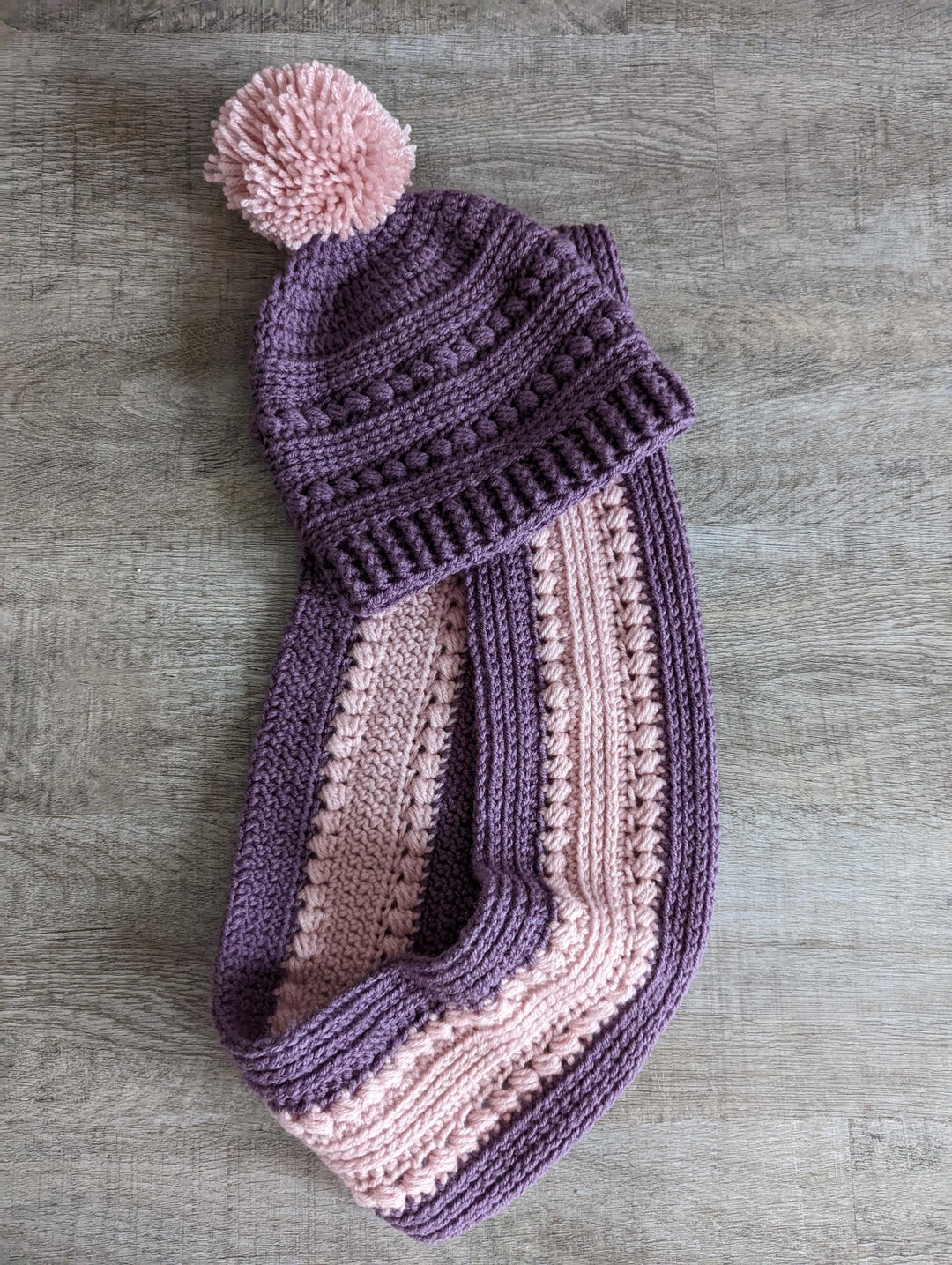 Bead Stitch Cowl and Winter Hat, Toque, Beanie for Adults - Etsy