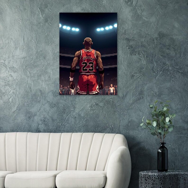 Michael Jordan Pixel Art Poster - Etsy