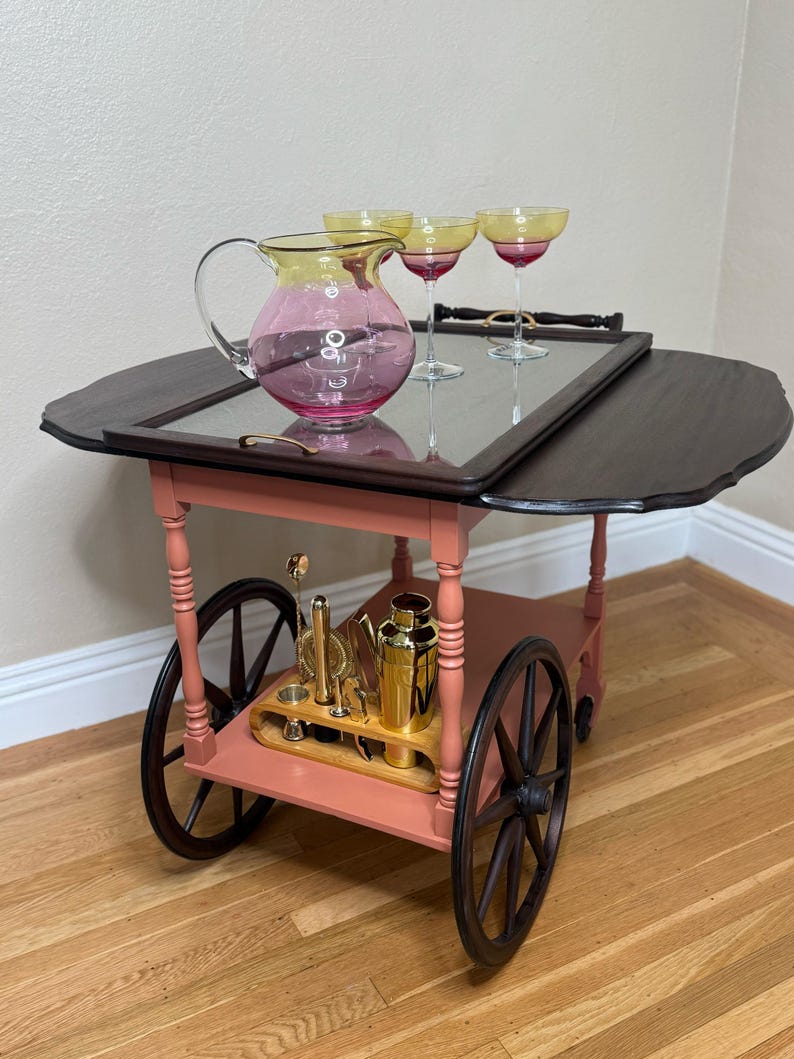 English Victorian Vintage and Stylish Wooden Tea Cart From 1900's by ...