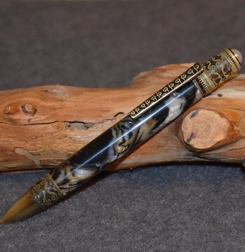 Hand-turned Renaissance Inlace Acrylester Himalayan Ballpoint Pen With ...