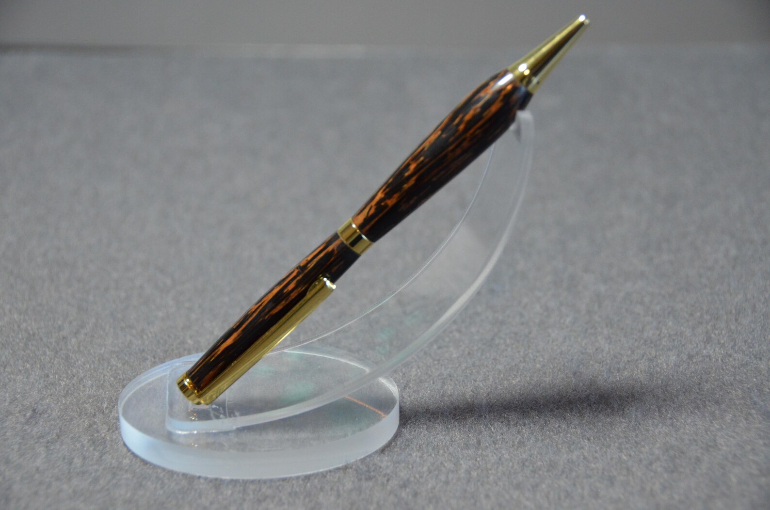 Hand-turned Black Palm Slimline Pen With Gold Hardware - Etsy