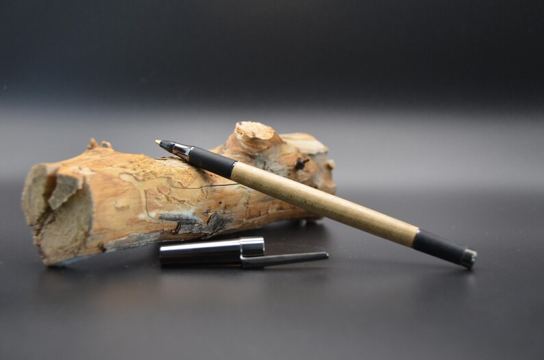 Handmade Icon Ballpoint Pen | Curly Maple | Gunmetal Hardware | Lathe ...