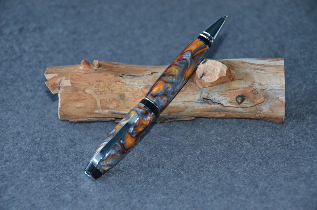 Molten Metal Chrome Big Ben Cigar Ballpoint Pen Hand-turned - Etsy