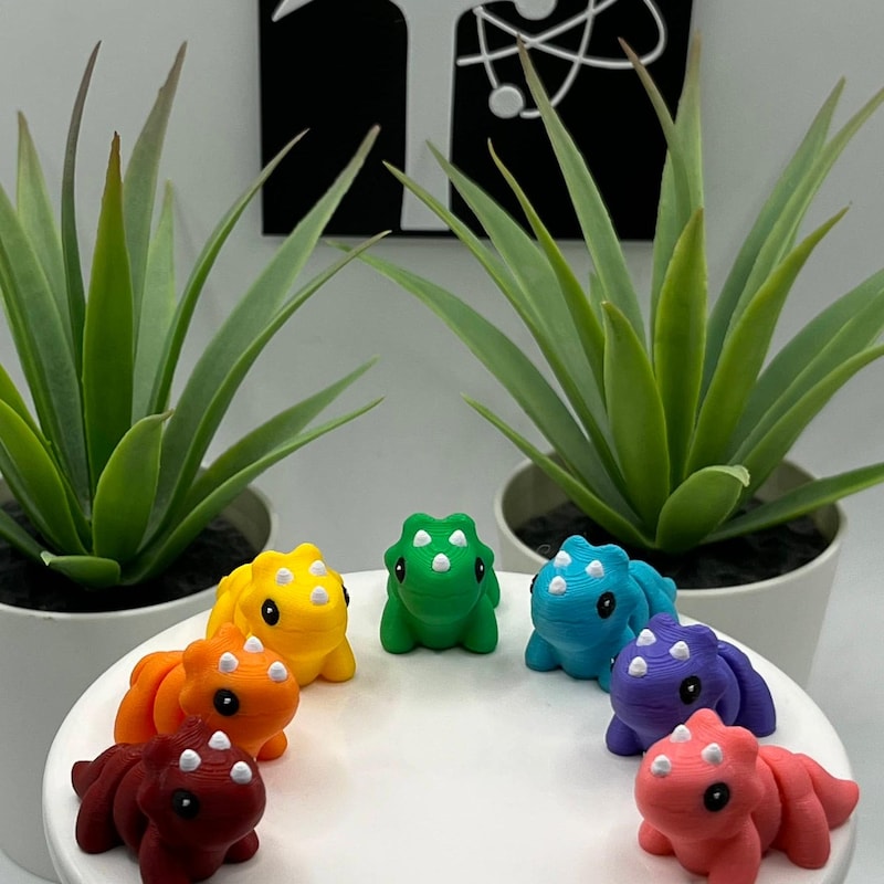 Cute Triceratops Keychain - Etsy