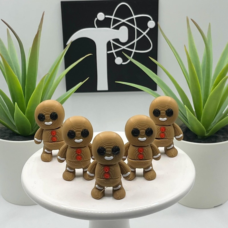 3d Printed Gingerbread Toys - Etsy