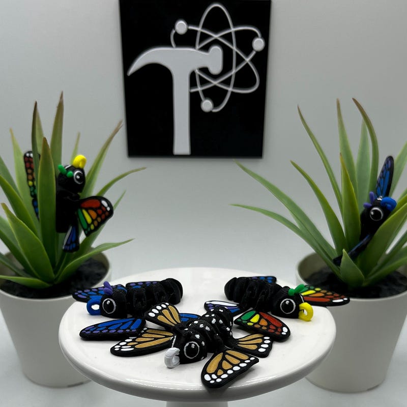 Butterfly Fidget Keychain - Etsy