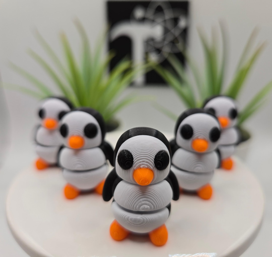 Penguin | 3D Printed | Articulated Flexi Wiggle | ADHD Sensory Aid ...