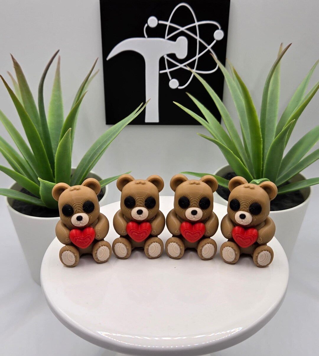 Heart Teddy Bear | Valentine's | 3D Printed | Articulated Flexi Wiggle ...