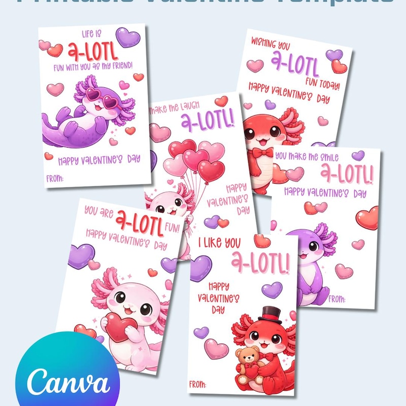 Axolotl Valentines Box - Etsy