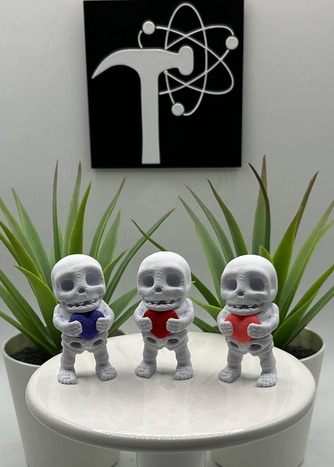 Heart Skeleton | Valentine's | 3D Printed | Articulated Flexi Wiggle ...