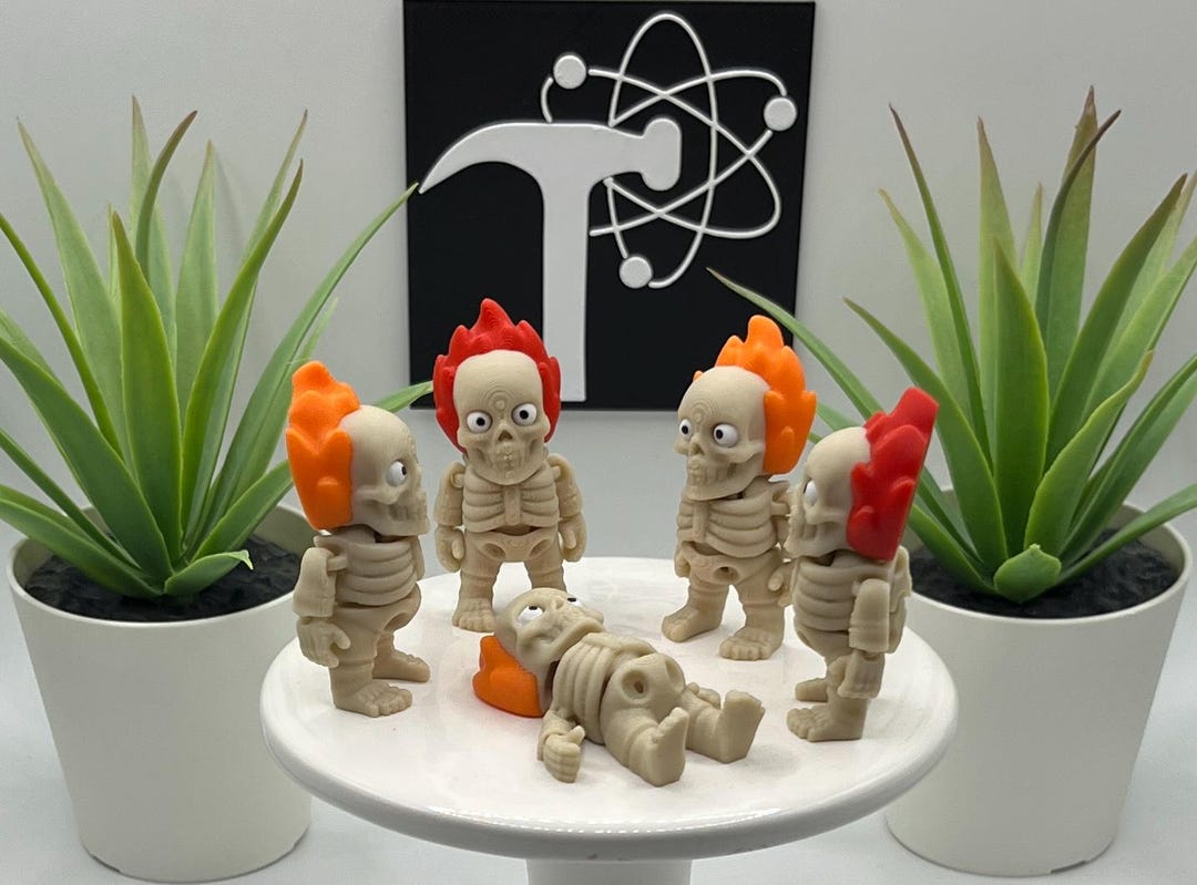 Flame Skeleton | 3D Printed | Articulated Flexi Wiggle | ADHD Sensory ...