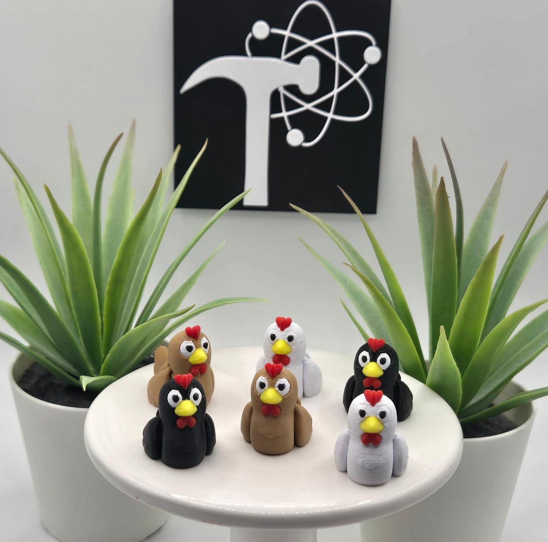 Chicken | 3D Printed | Articulated Flexi Wiggle | ADHD Sensory Aid ...