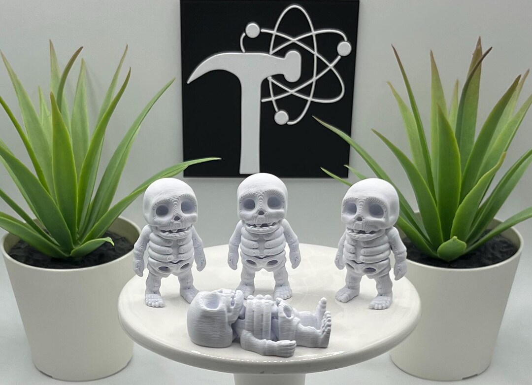 Skeleton | 3D Printed | Articulated Flexi Wiggle | ADHD Sensory Aid ...