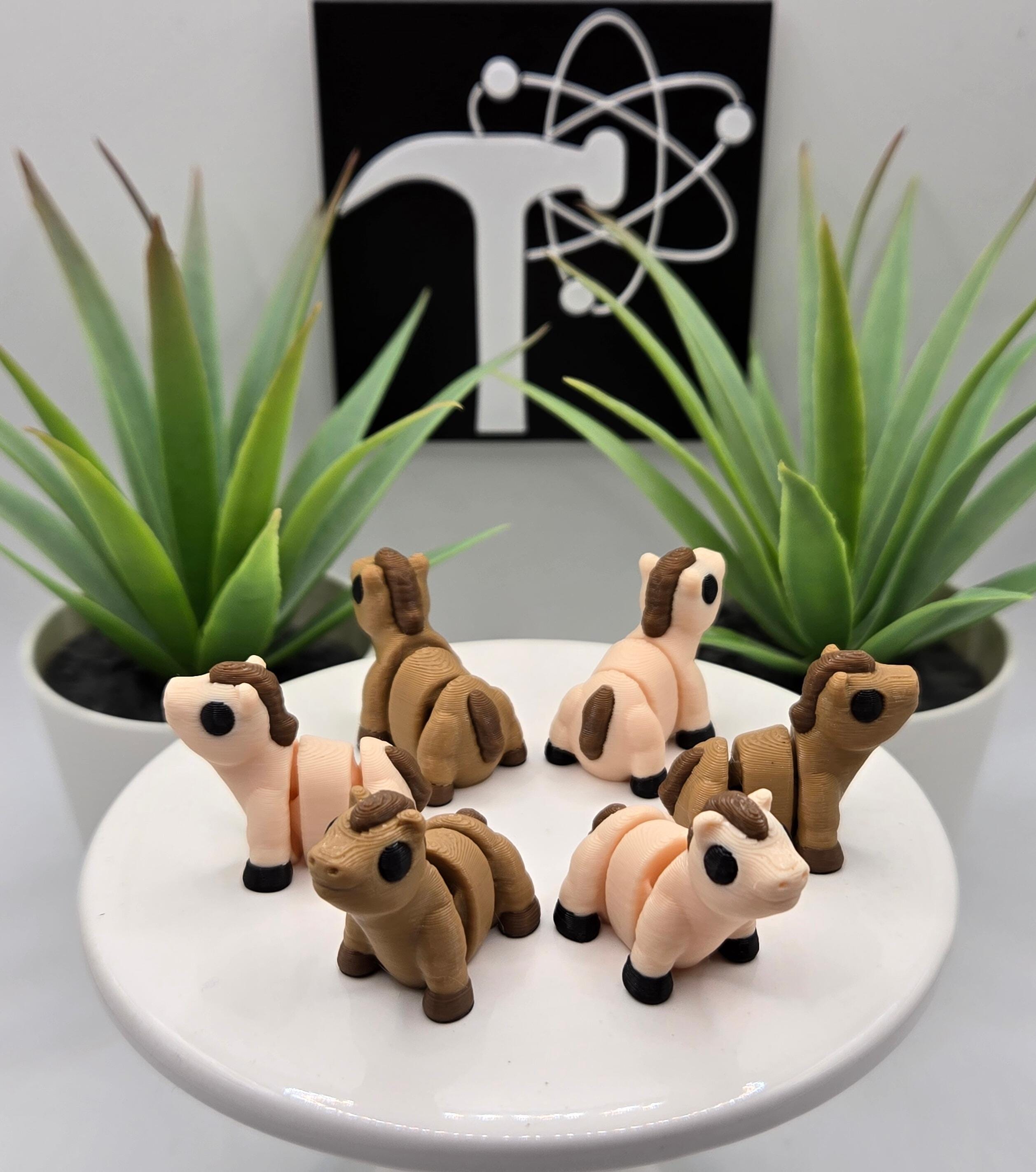 Horse 3D Printed Articulated Flexi Wiggle ADHD Sensory Aid Fidget Toy ...