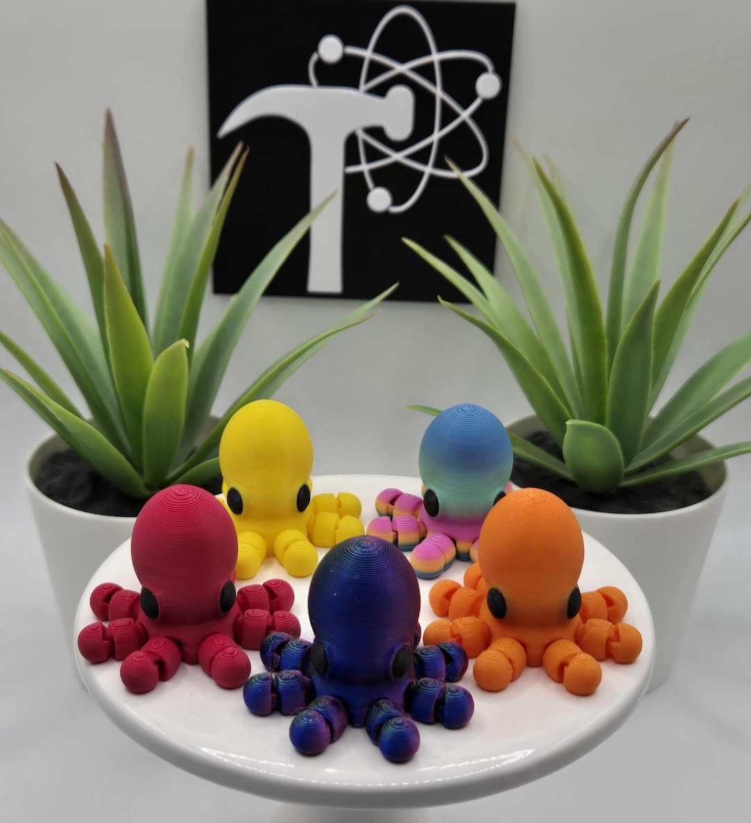 Octopus | 3D Printed | Articulated Flexi Wiggle | ADHD Sensory Aid ...