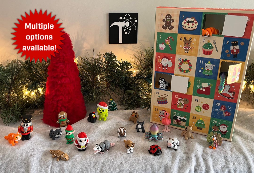 Christmas Advent Calendar | 3D Printed | Articulated Flexi Wiggle ...