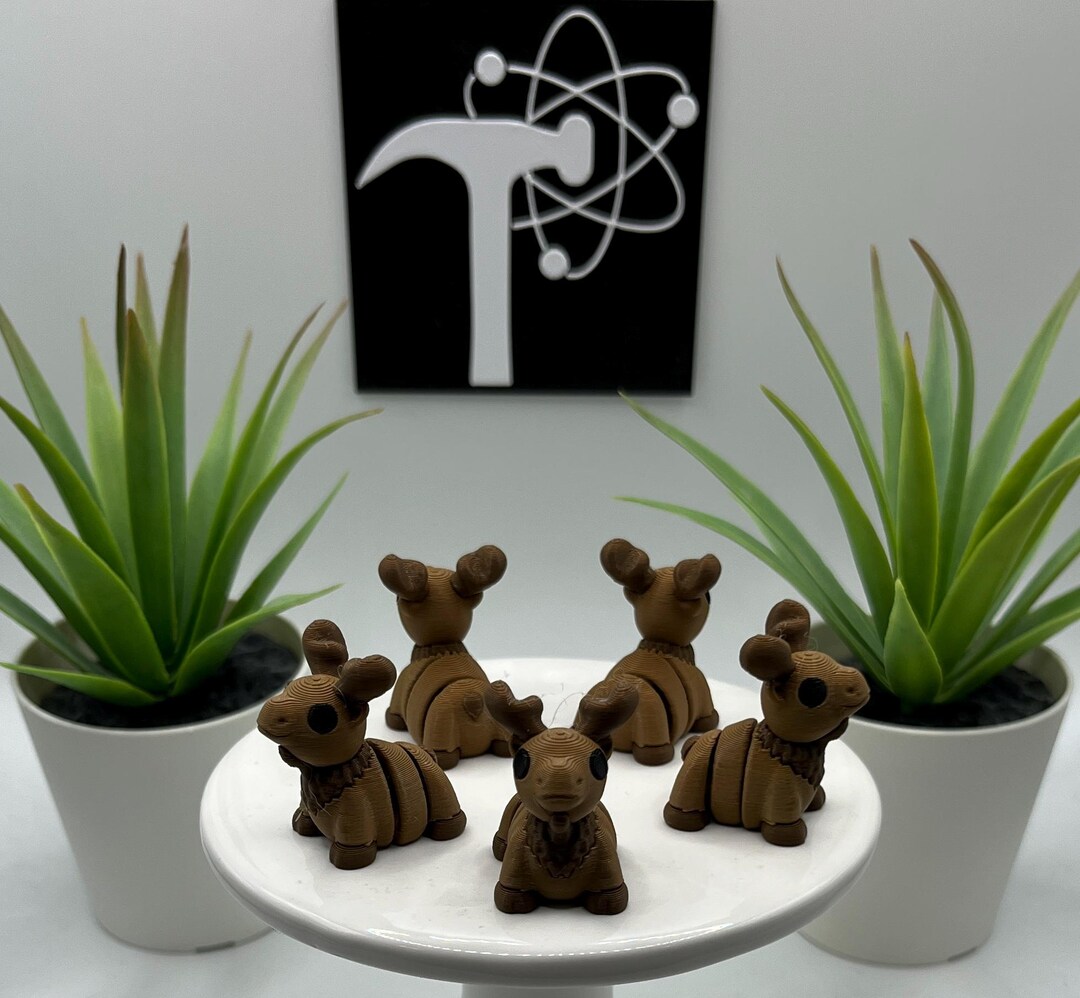 Moose | 3D Printed | Articulated Flexi Wiggle | ADHD Sensory Aid ...