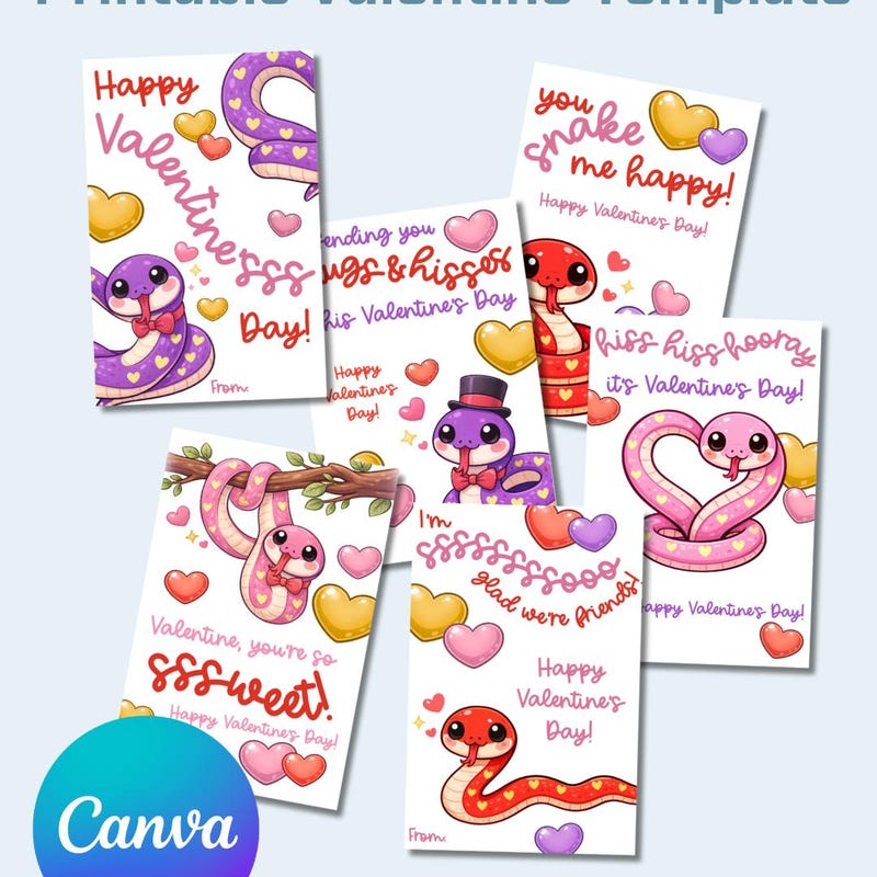 Snake Valentines - Etsy