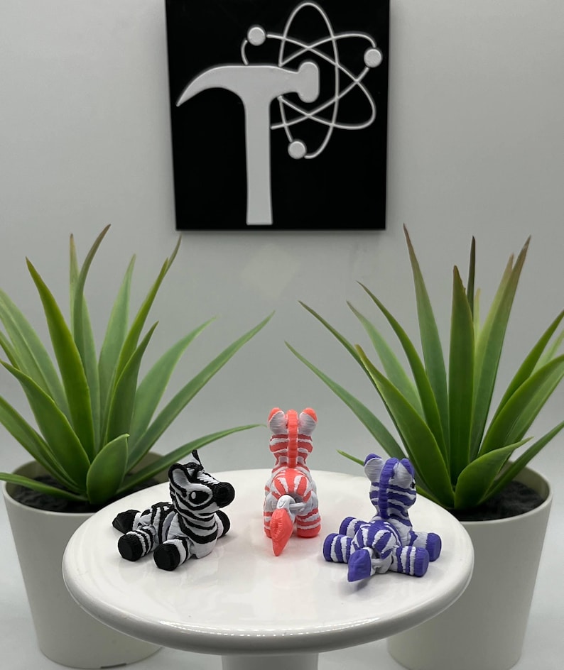 Zebra | 3D Printed | Articulated Flexi Wiggle | ADHD Sensory Aid ...