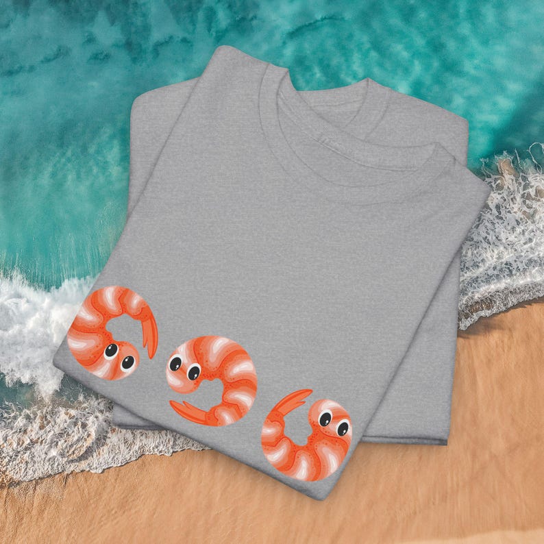 Cute Shrimp Prawn Tee, Summer Holiday Vibes Shirt, Quirky Gift Him/her ...