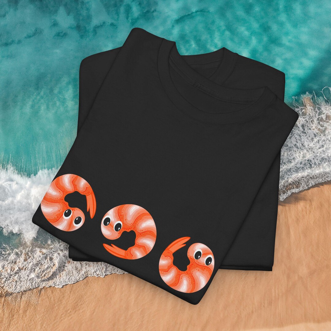 Cute Shrimp Prawn Tee, Summer Holiday Vibes Shirt, Quirky Gift Him/her ...