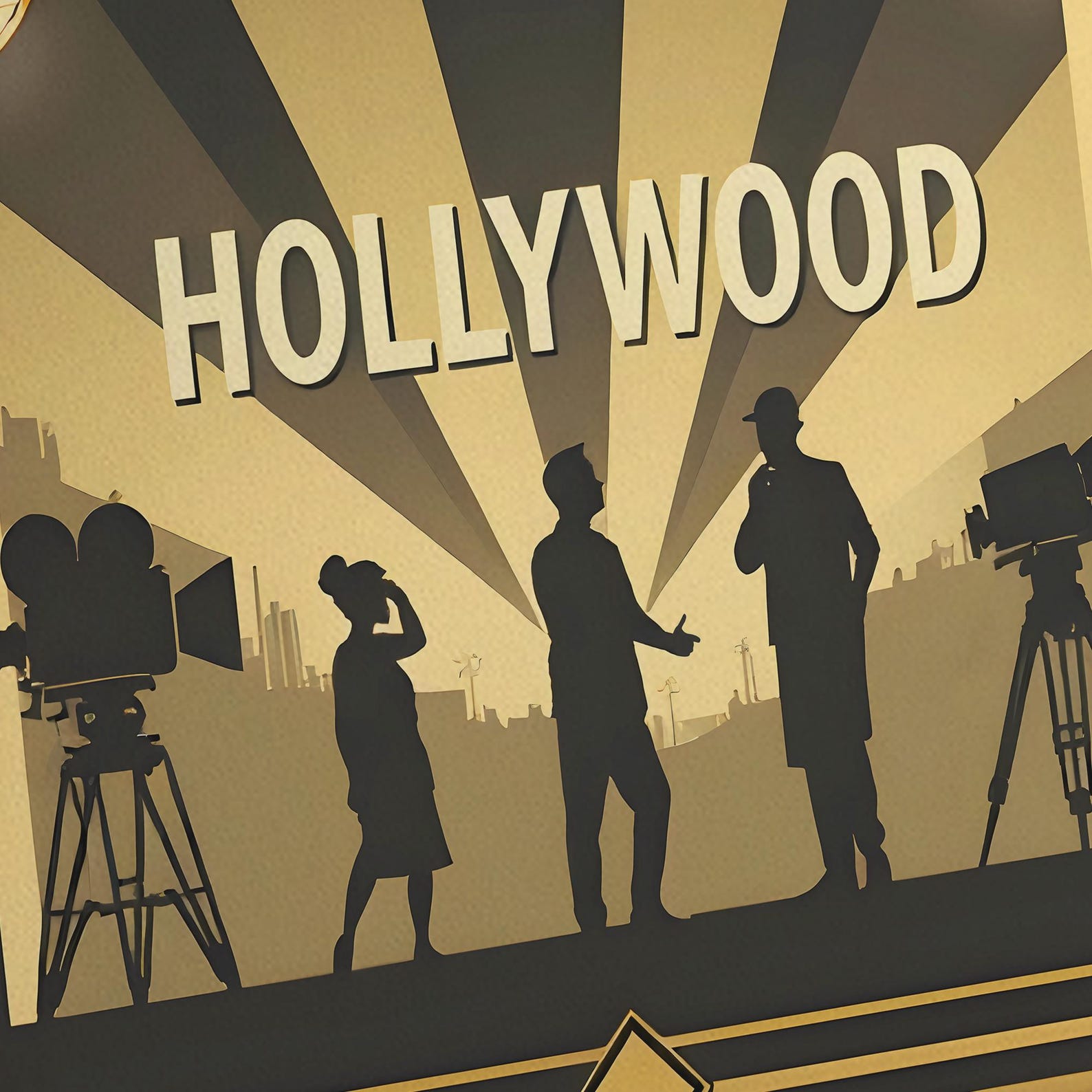 1920s Hollywood Art Deco Poster: Golden Age Film (digital Download) - Etsy