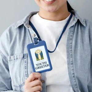 LDS Greeter Badge - Look Unto Me Logo Tag | Instant Download & Print - Etsy